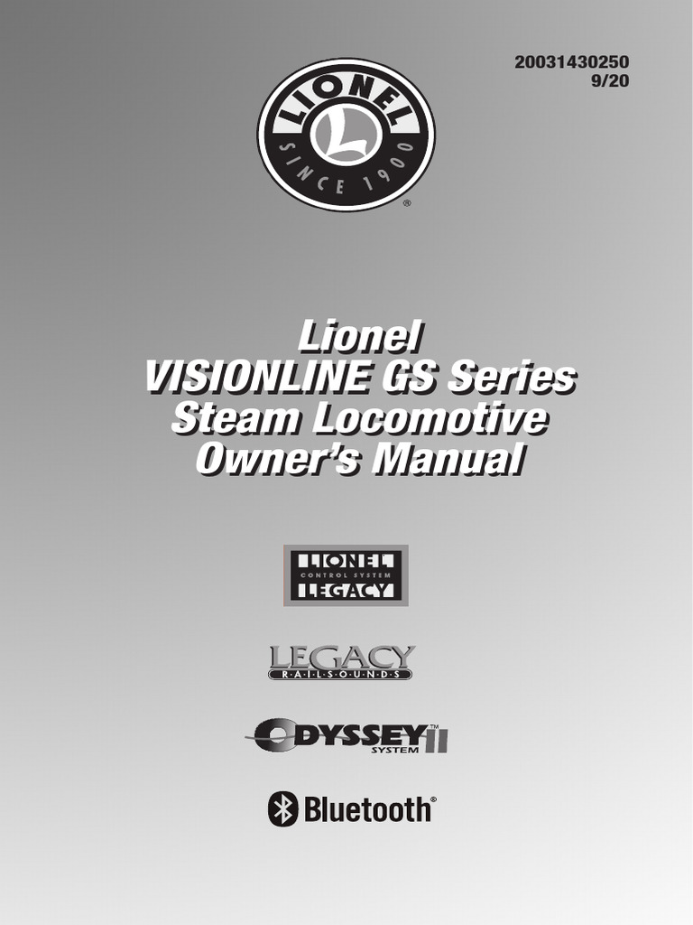 LIONEL VisionLine GS Series 2031460 UsMan (EN) | PDF | Steam Locomotive ...