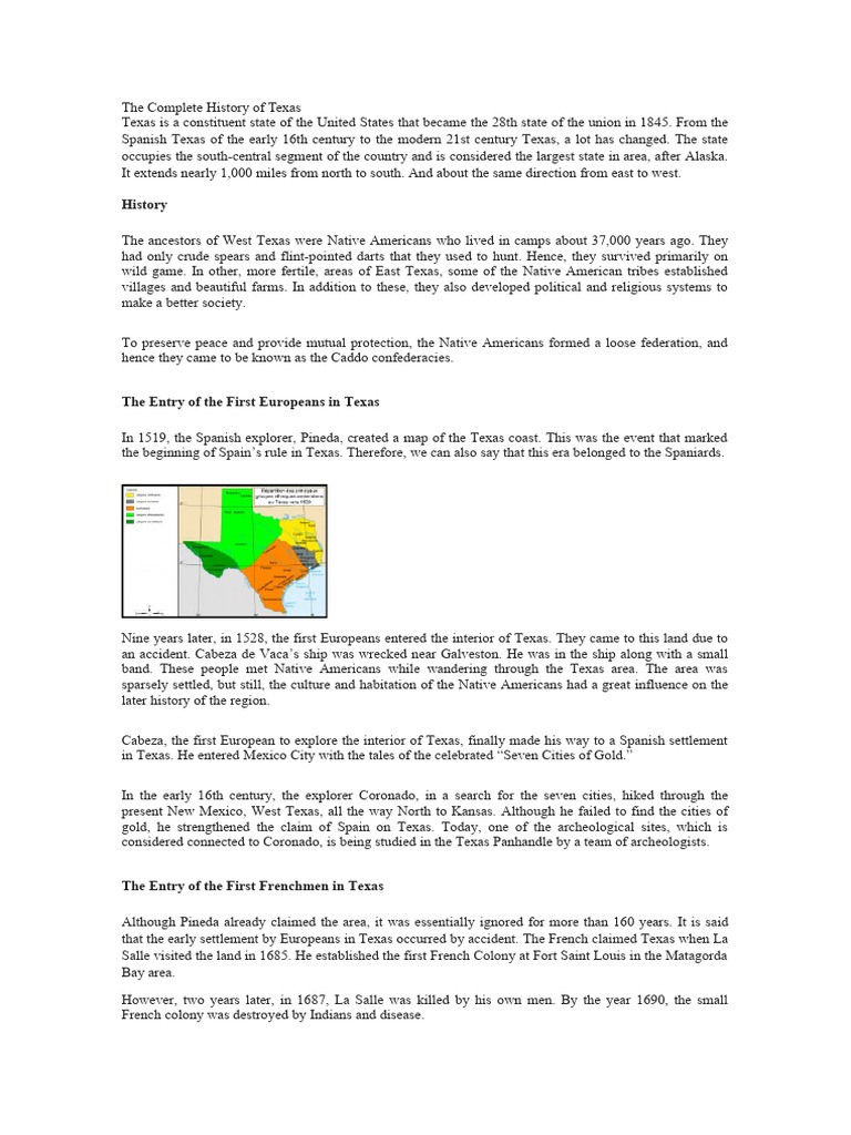 The Complete History of Texas | PDF | Texas | The United States