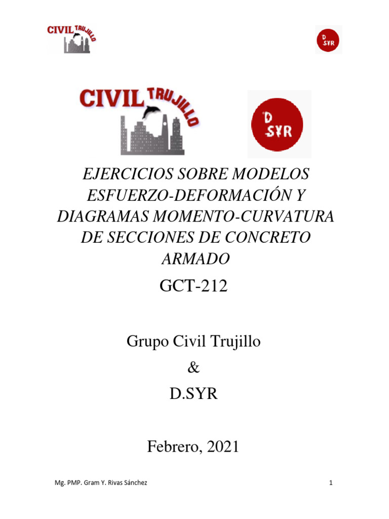 GCT-212.Ejercicios Modelos Del Concreto y Diagramas M-Curvatura | PDF | Mecánica | Cantidad