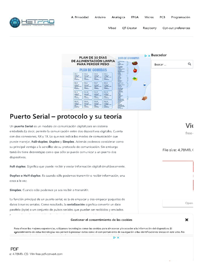 Puerto Serial - Protocolo y Su Teoría - HeTPro-Tutoriales | PDF