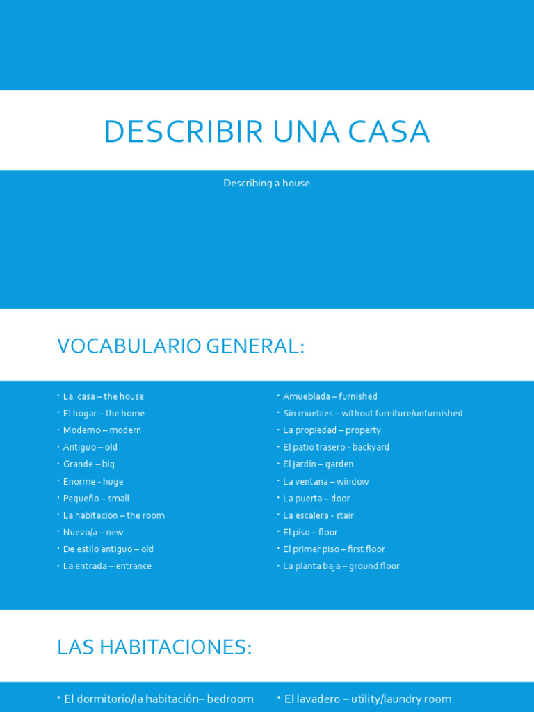 Describing A House | PDF | Vida domestica | Bienes manufacturados