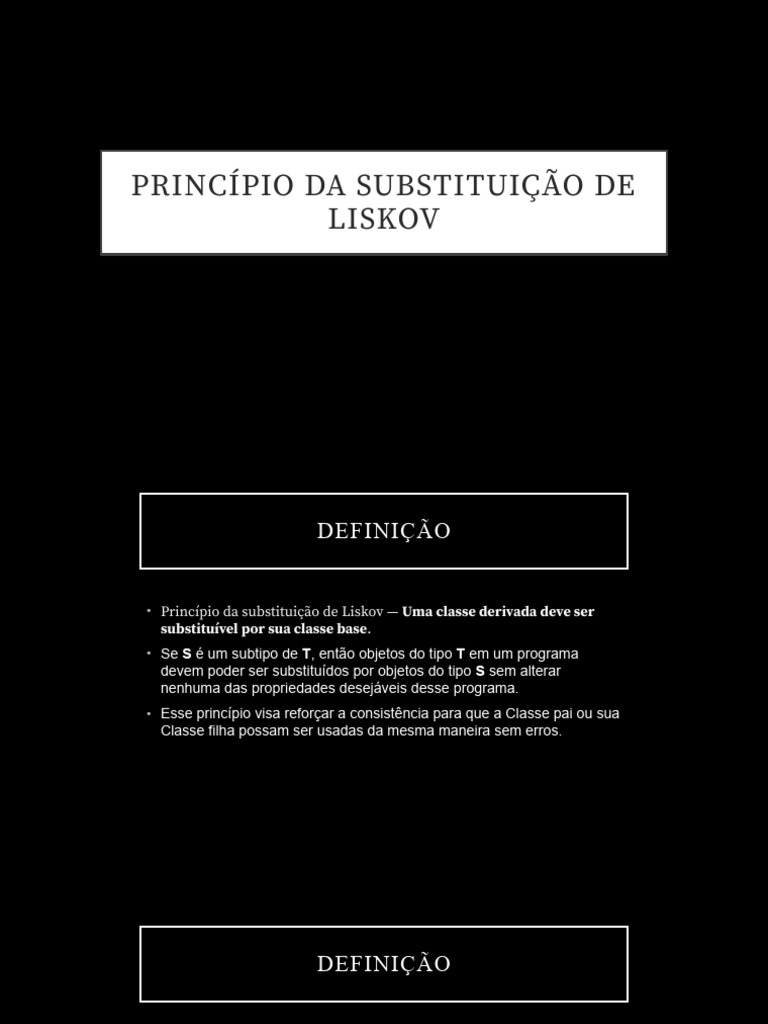 Princípio Da Substituição de Liskov | PDF