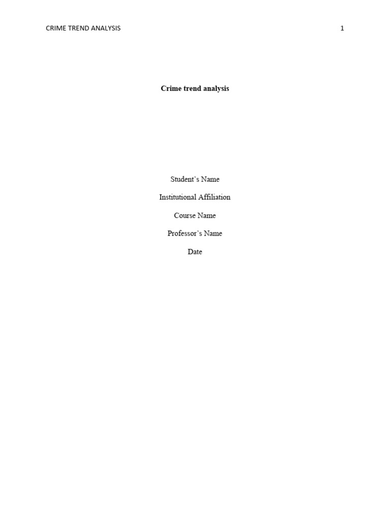 Crime Trend Analysis Pdf Violent Crime Crimes 5344