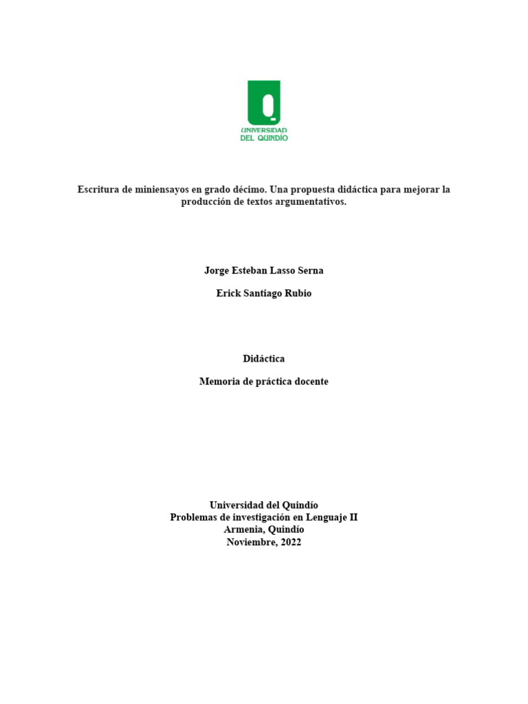 Erick Rubio y Jorge E. Lasso1 | PDF | Crecimiento personal y ...