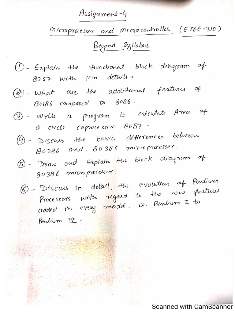 Assignment-4 MPMC (Beyond Syllabus) | PDF