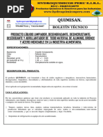 Solvente Dieléctrico Ecológico Quimelsa SS 25 Ficha Tecnica | PDF ...