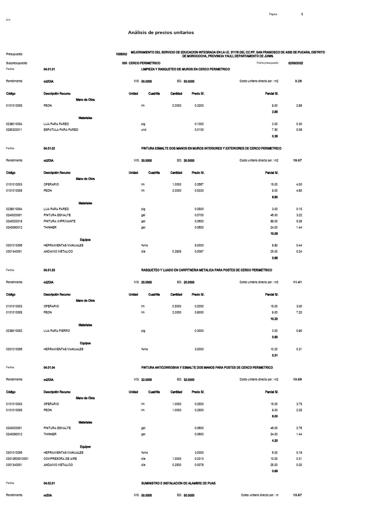 4.cerco Perimetrico Apu Ok | PDF