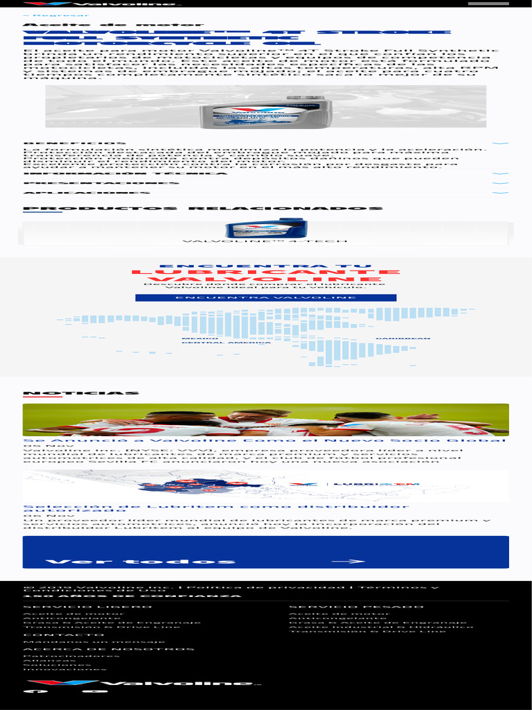 Valvoline Producto Valvoline™ 4T Stroke Full Synthetic Motorcycle Oil | PDF