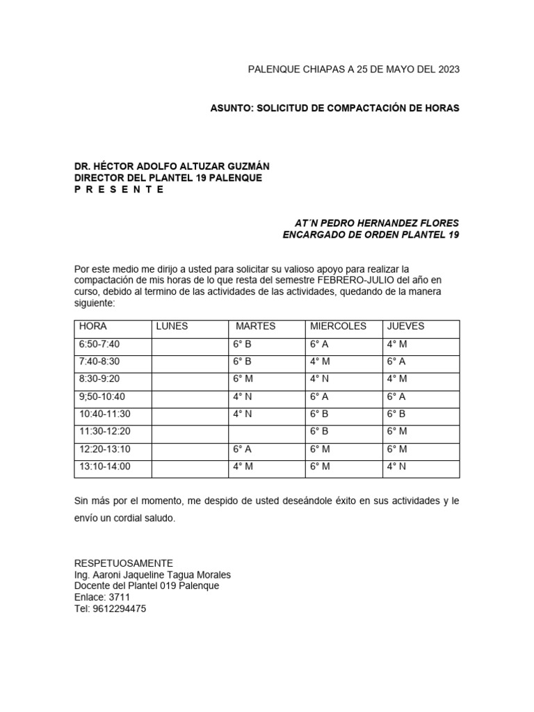 Aaro Solicitud de Horas 23 | PDF