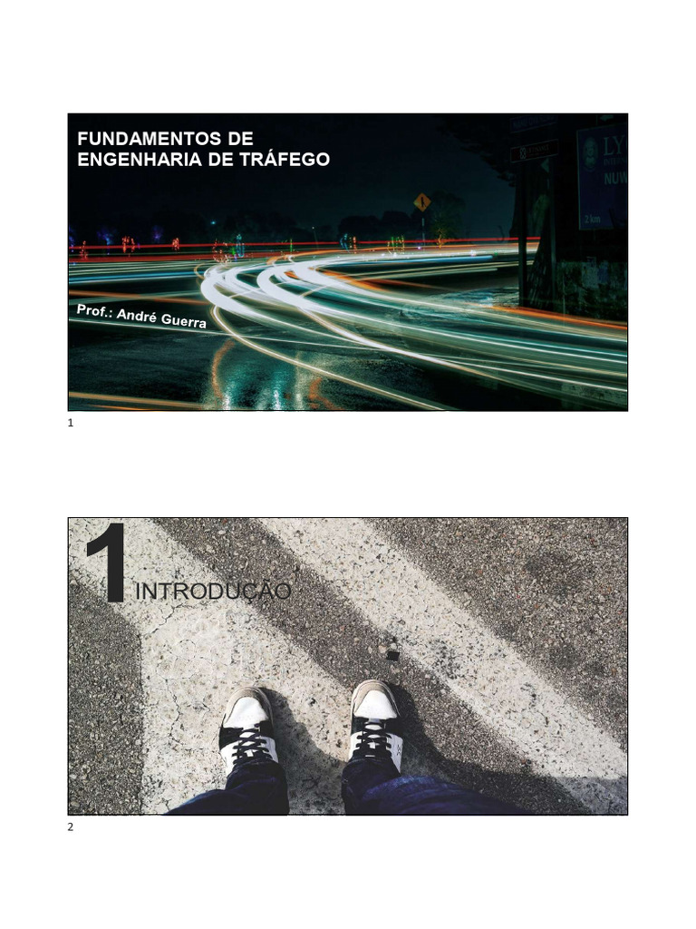Aula1 FETraf 2019 | PDF | Tráfego | Engenharia