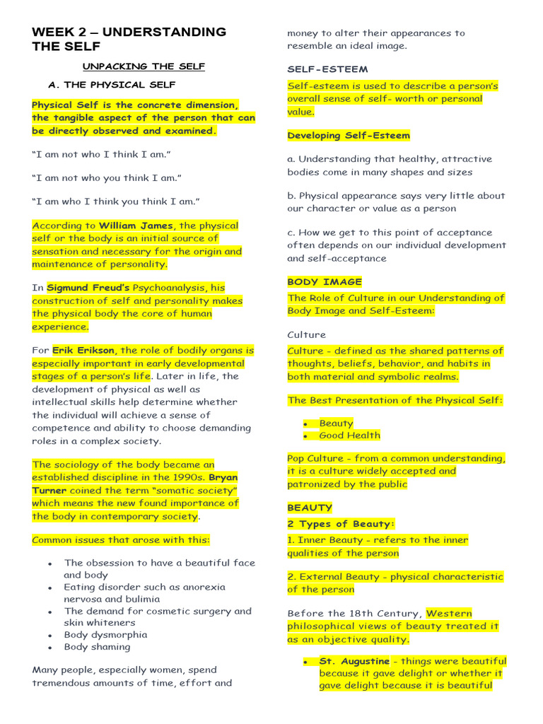 Week 2 Understanding The Slef Lecture | PDF | LGBTQIA+ Studies | Lgbt