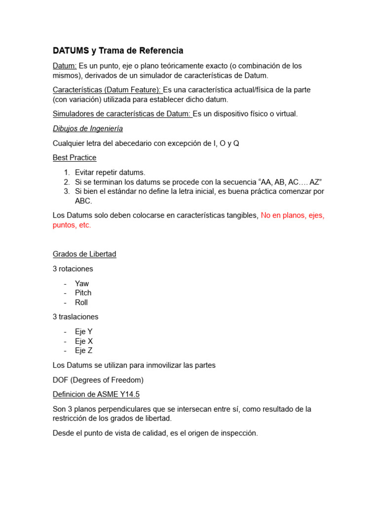 Clase 04 - DATUMS y Trama de Referencia | PDF