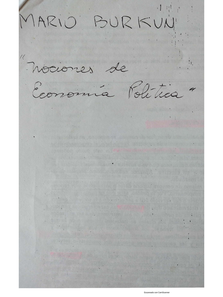 Burkun y Spagnolo - Principios de Economía Política | PDF
