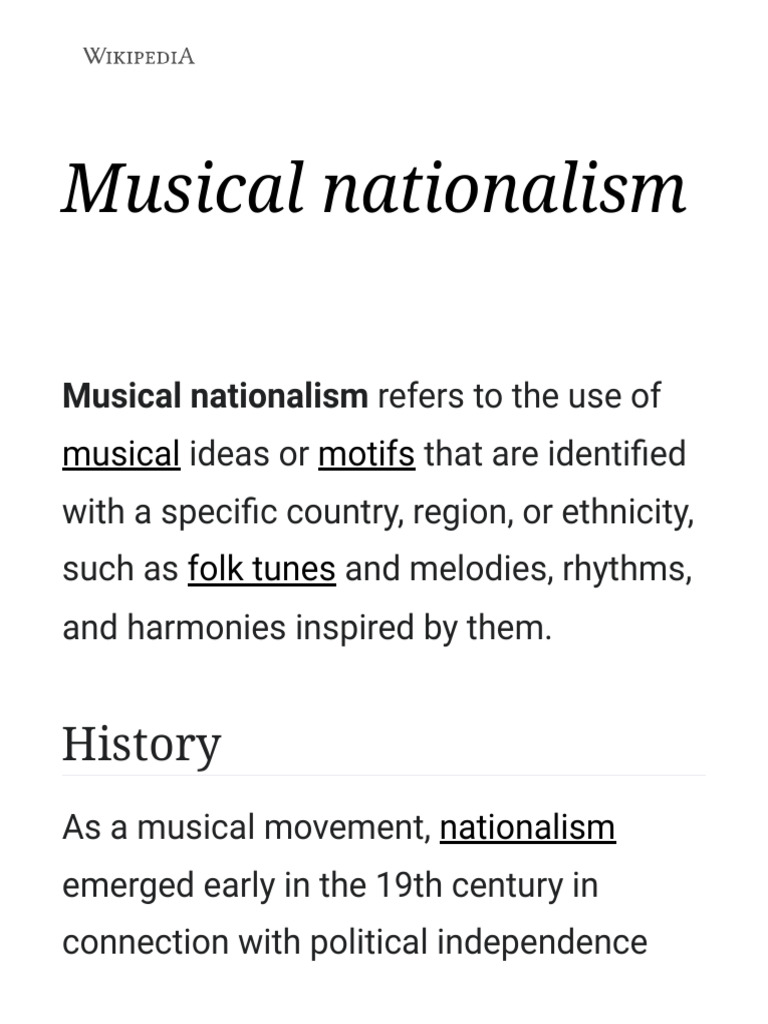Understanding Musical Nationalism | PDF | Performing Arts | Classical Music