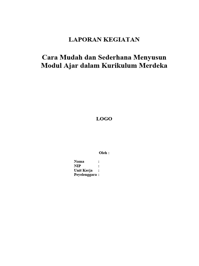 Laporan Kegiatan Diklat Modul Ajar | PDF | Karier & Perkembangan