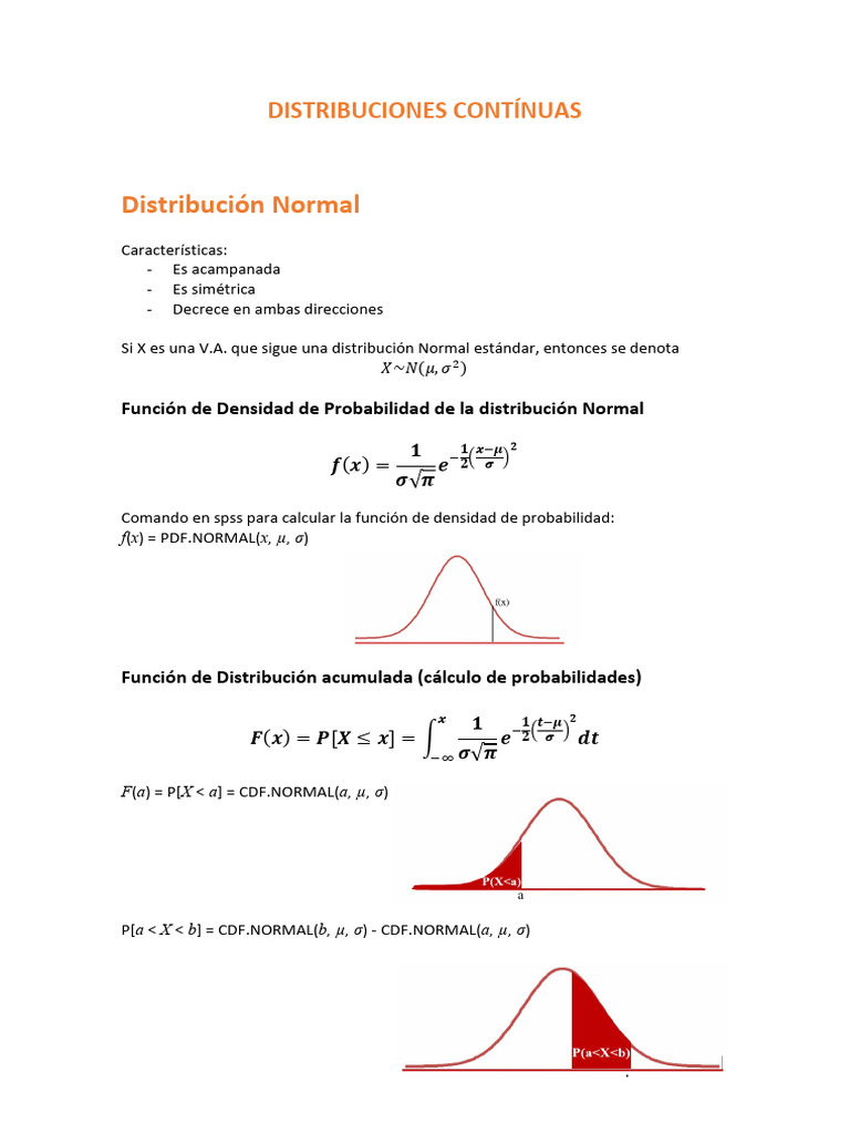 Distribuciones Continuas | PDF | Distribución normal | Modelos estadísticos