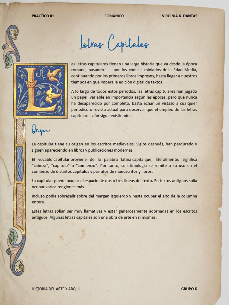 Letras Capitales - Edad Media | PDF | Escritura