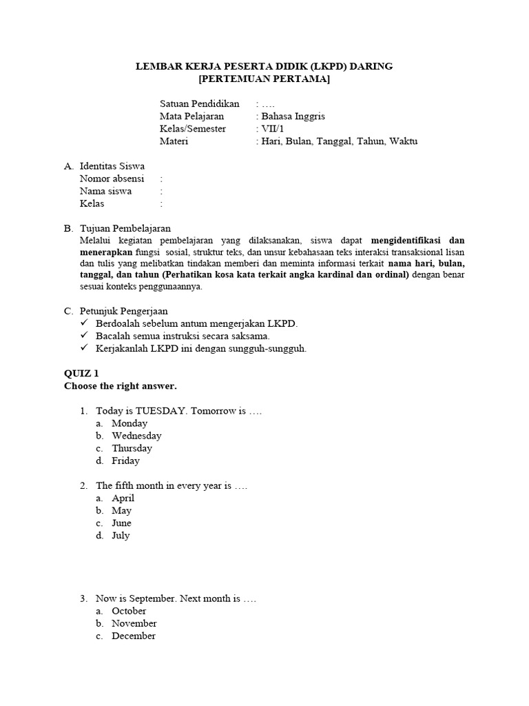 Telling Time Tests 129567 | PDF