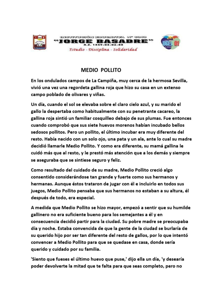 Lectura Medio Pollito para Maraton de Lectura12 | Descargar gratis PDF ...