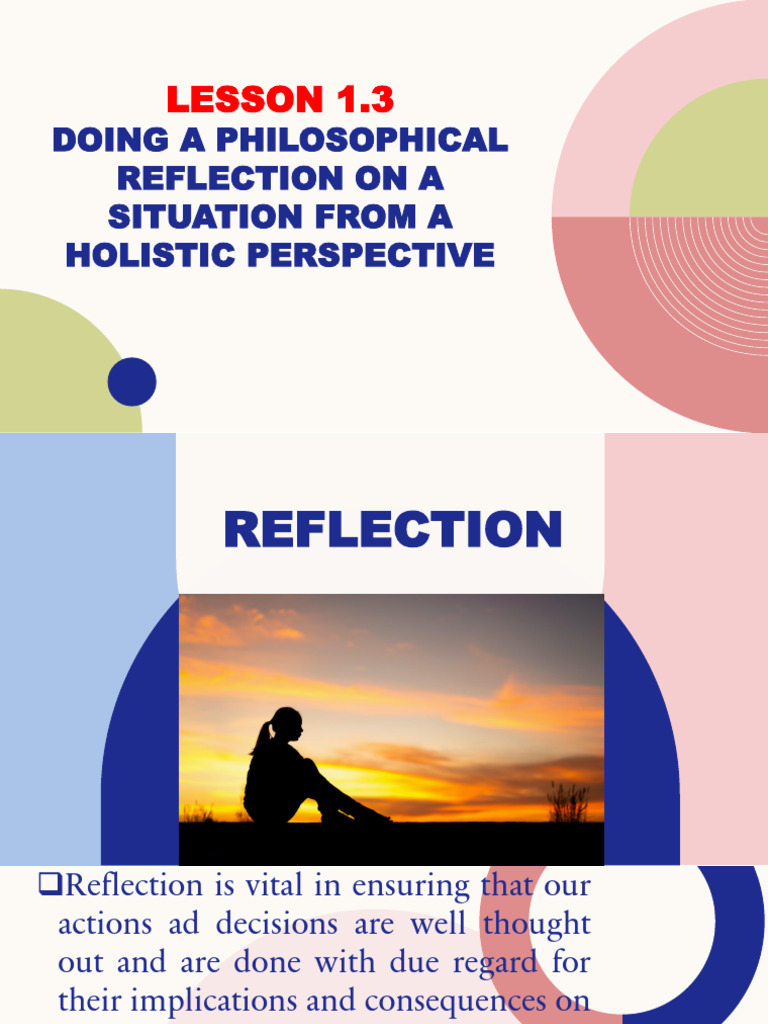 LESSON 1.3. REFLECTION For Discussion | PDF | Cognitive Psychology ...