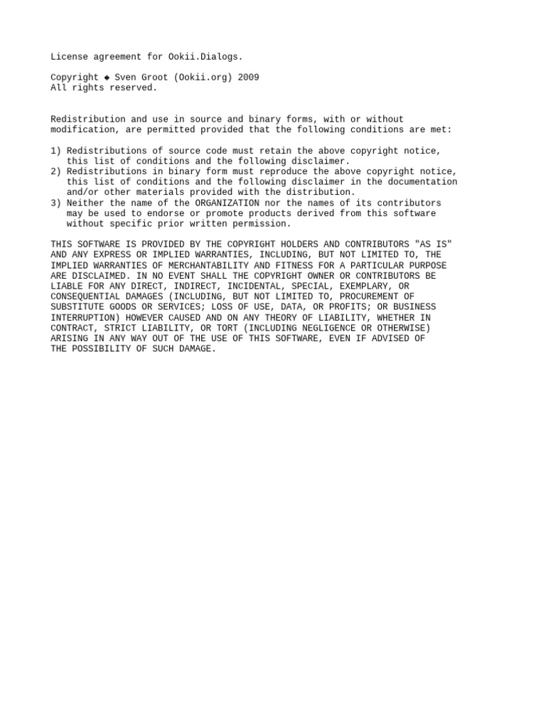 Ookii - Dialogs.Wpf License | PDF