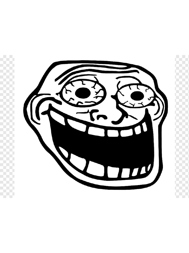 PNG Transparent Illustration of Man S Face Trollface Rage Comic ...