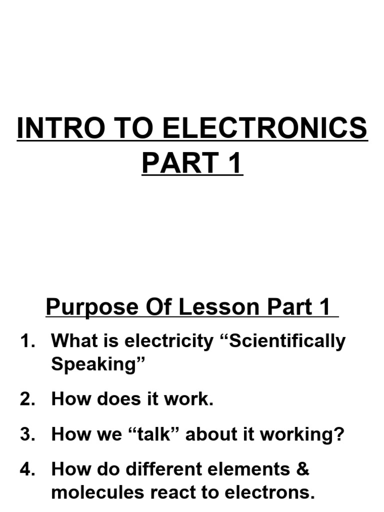 Electronics Part 1 | PDF | Electrical Conductor | Corrosion