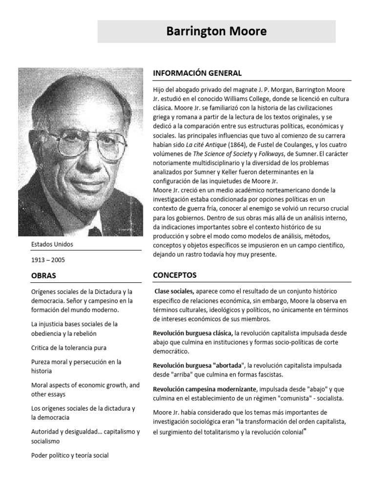 Barrington Moore | PDF | Capitalismo | Democracia