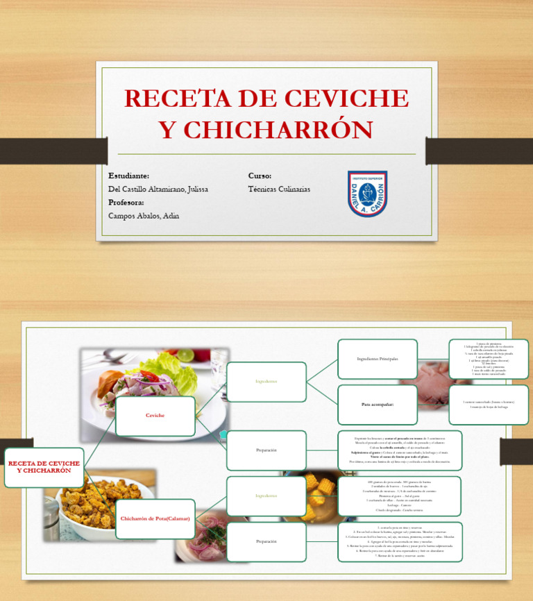 Receta de Ceviche y Chicharrón de Pota | PDF | Batata | Cocinando