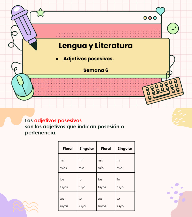 Adejetivos Posesivos | PDF