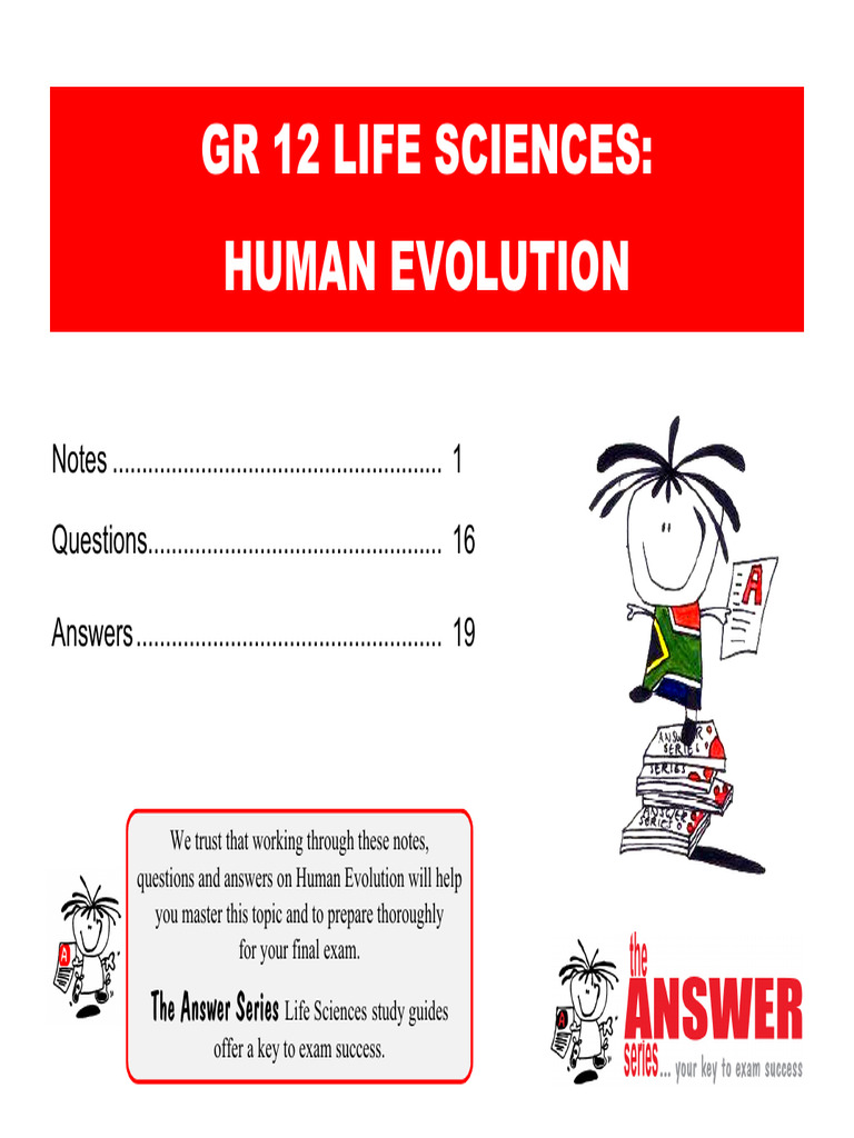 Grade 12 Life Sciences Human Evolution Workbook | PDF | Hominidae ...