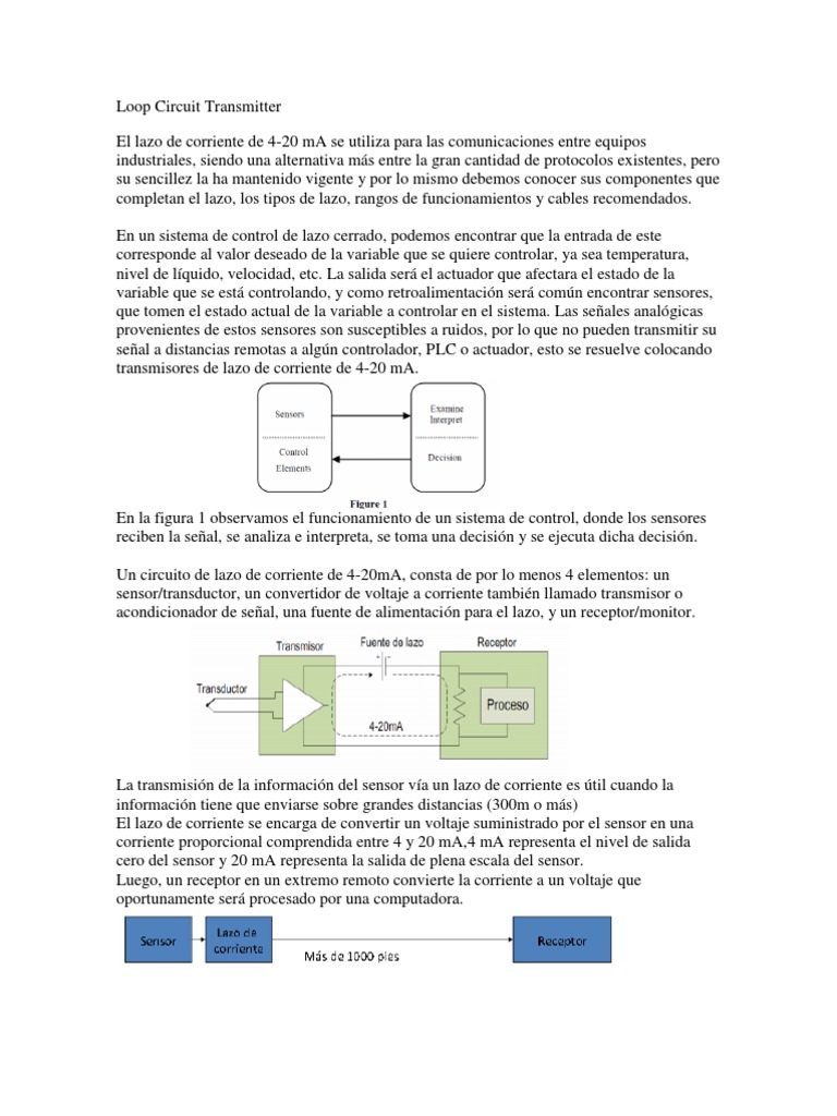 Loop Circuit Transmitter | PDF | Corriente eléctrica | Resistencia ...