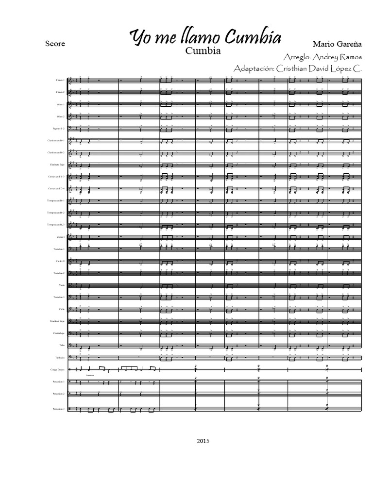 YO ME LLAMO CUMBIA ADAPTACION ORQUESTA - Asvx | PDF