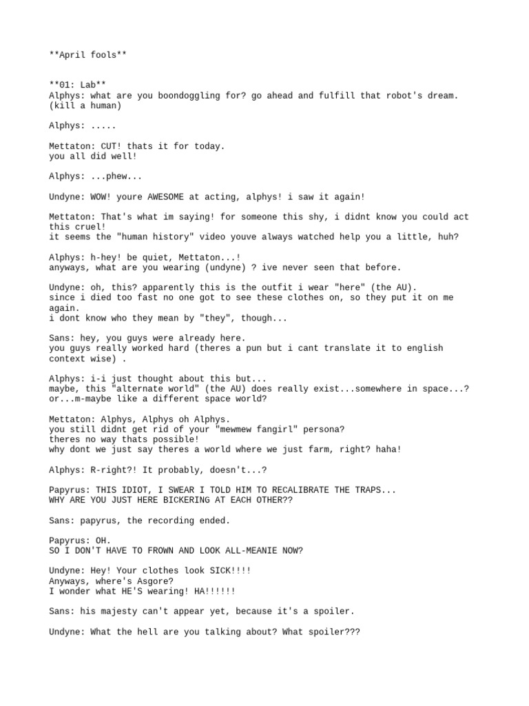 Negativetale April Fools-3 | PDF | Art | Mystery, Thriller & Crime Fiction