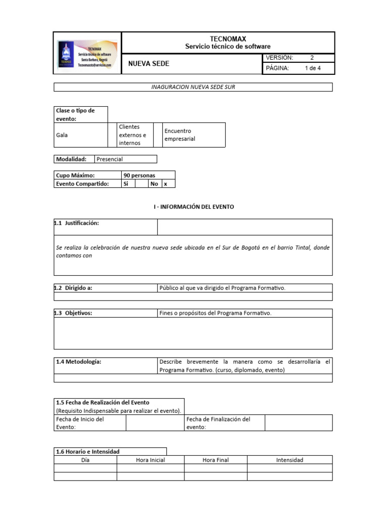 Formato de Evento | PDF | Software