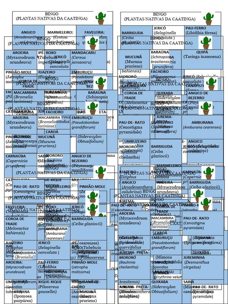 Bingo | PDF | Plantas | Botánica
