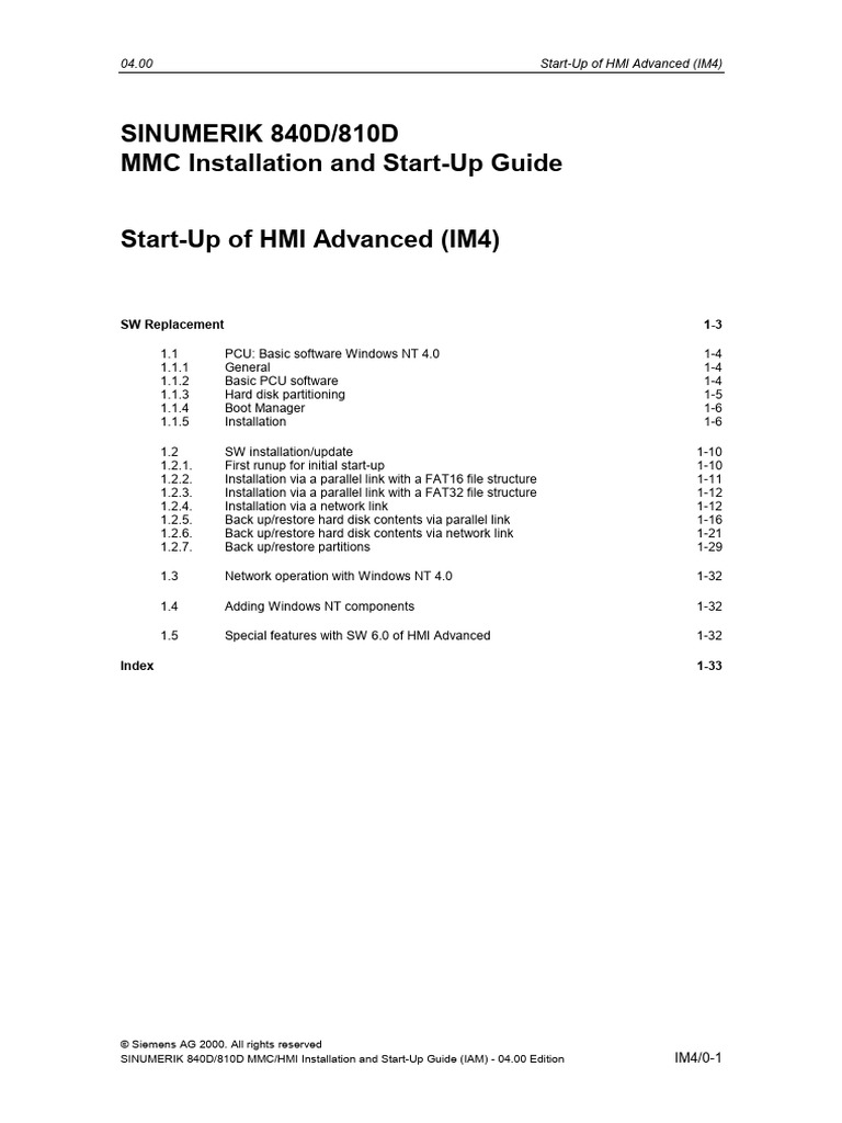 IAM - 0004 - EN - SINUMERIK 840D810D MMCHMI Installation and Start-Up Guide (IAM) - 04.00 ...
