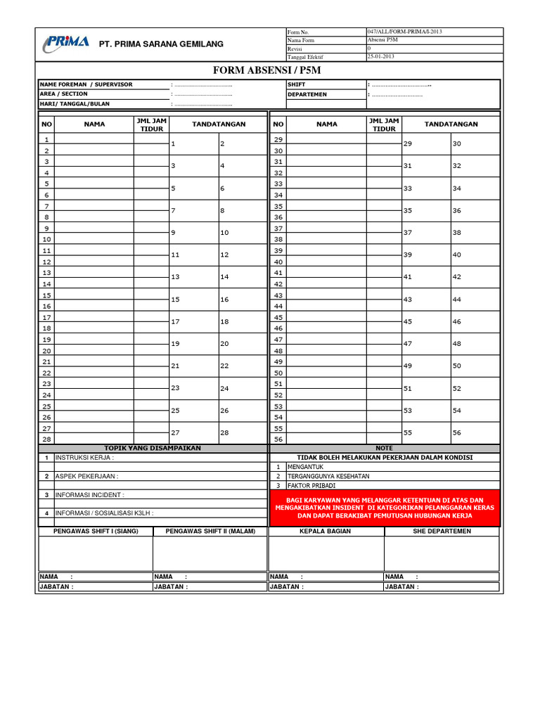 047 - Form P5M | PDF
