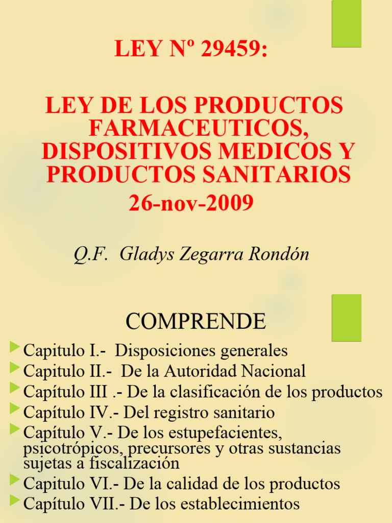 Ley 29459 Colegio Quimico Farmaceutico Del Peru | PDF | Farmacia ...