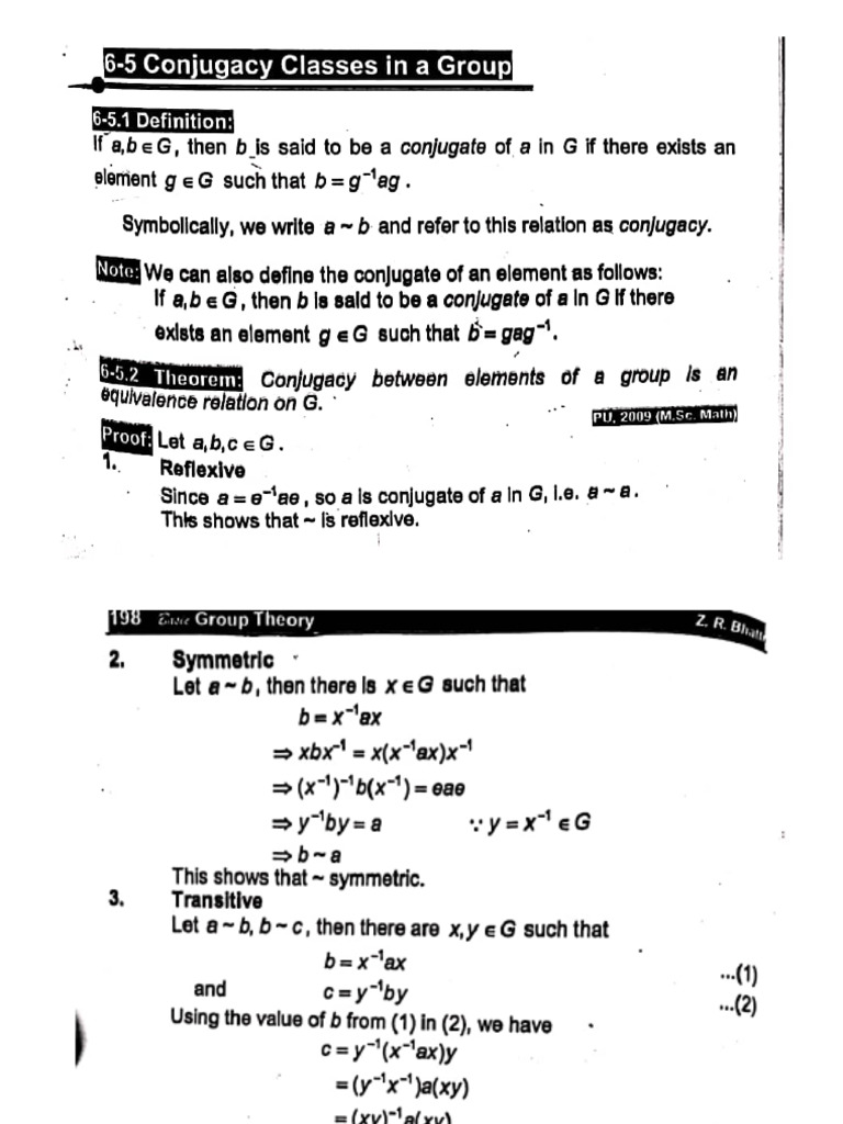 Conjugacy Classes Week2 | PDF
