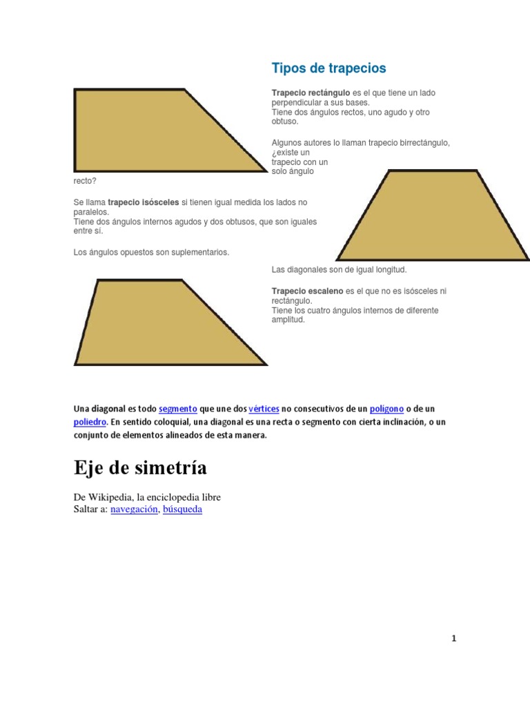 Tipos de Trapecios | PDF | Triángulo | Rectángulo