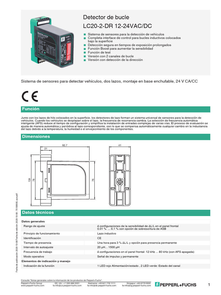LC20-2-DR 12-24VAC-DC - Spa | PDF