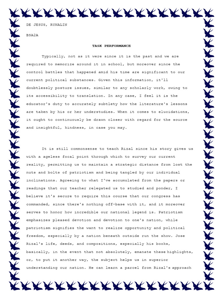 01 Task Performance - RIZAL'S LIFE AND WORKS-combined | PDF | Defamation
