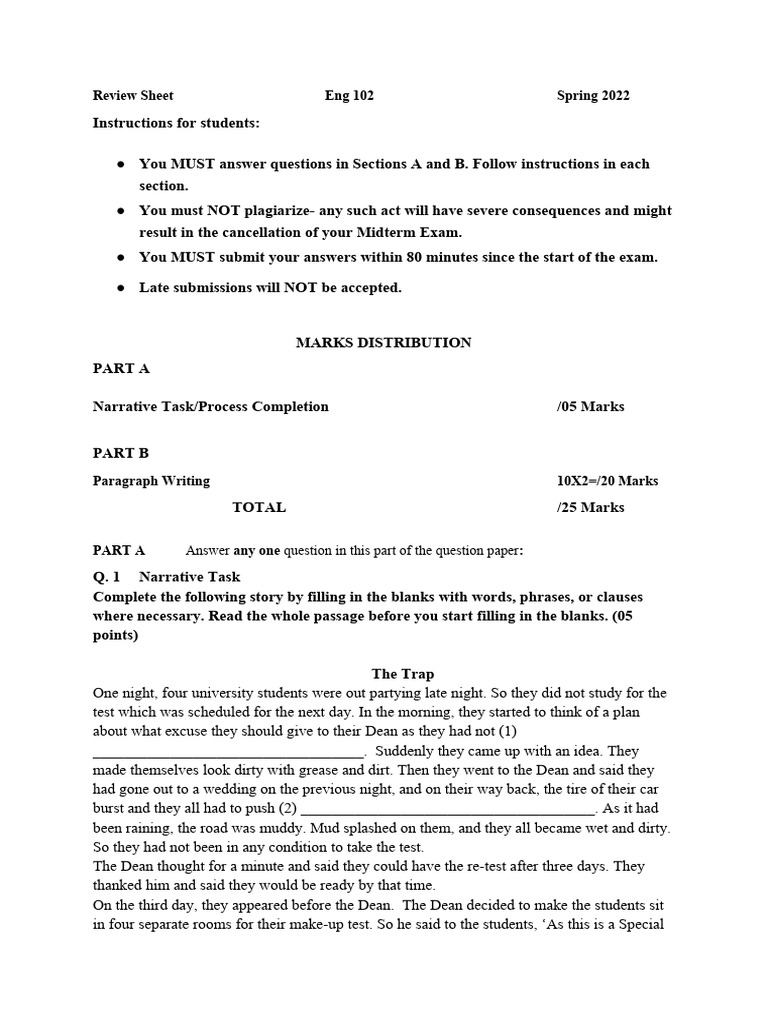 Review Sheet Final Exam - Eng 102 - Spring 2022 | Download Free PDF ...