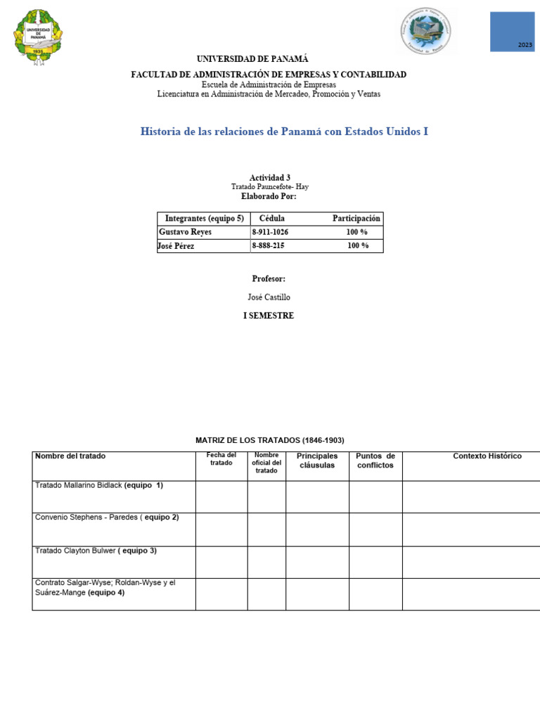 Tratado Hay-Pauncefote y Panamá | PDF | Panamá