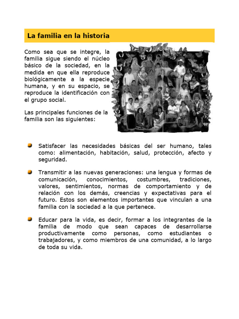La Familia En La Historia Pdf Familia México