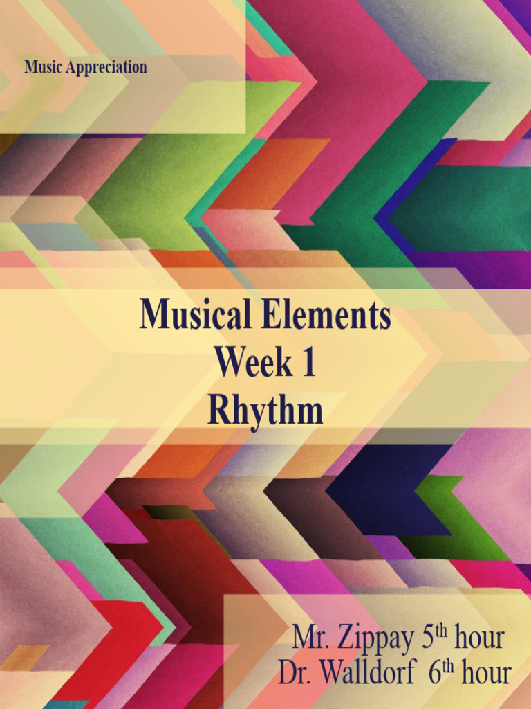Week 1 Elements of Music RHYTHM Scott | PDF | Language Arts ...