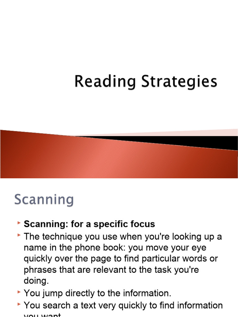 Lecture-10 (Reading Strategies) | PDF | Speed Reading | Intelligence