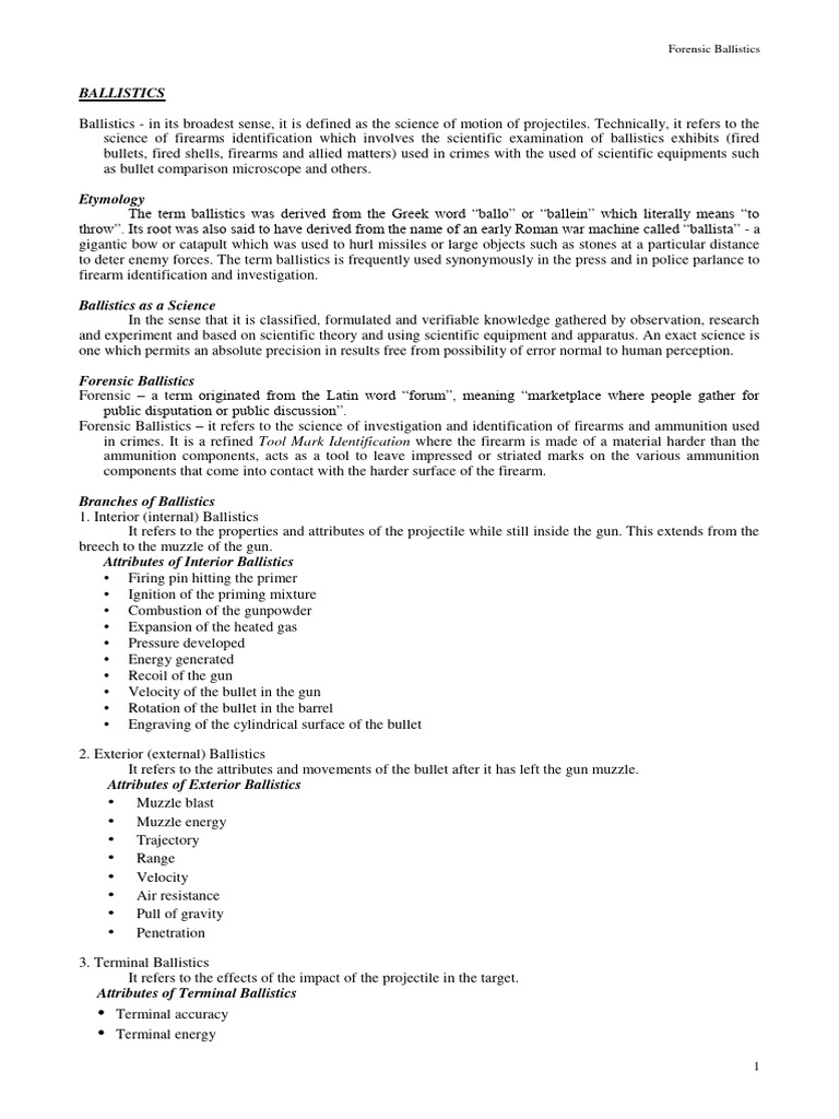 Sir Giray Ballistics Handout PDF | PDF | Cartridge (Firearms) | Trigger ...