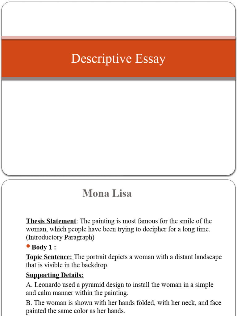 Lecture-103 (Descriptive Essay Outline) | PDF | Leonardo Da Vinci
